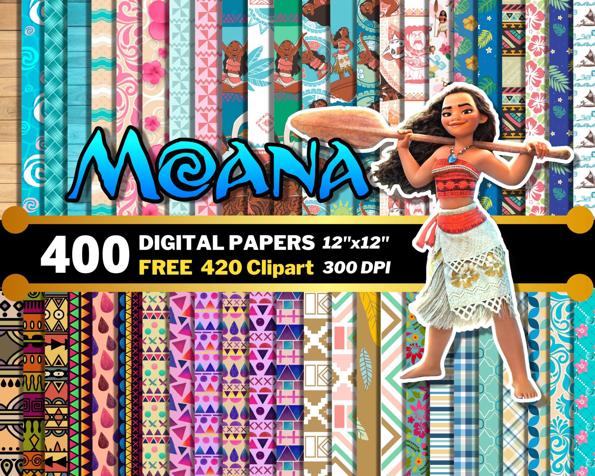 Moana Digital Papers – CartoonPng