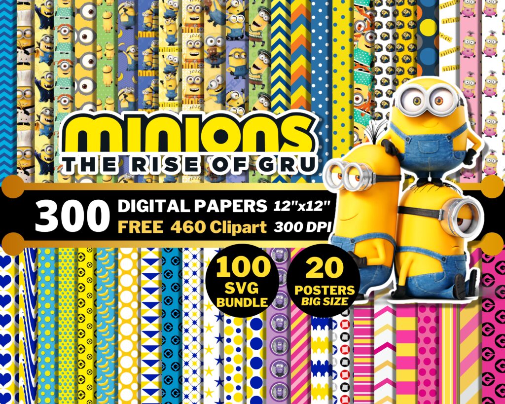 Minions Digital Papers – CartoonPng