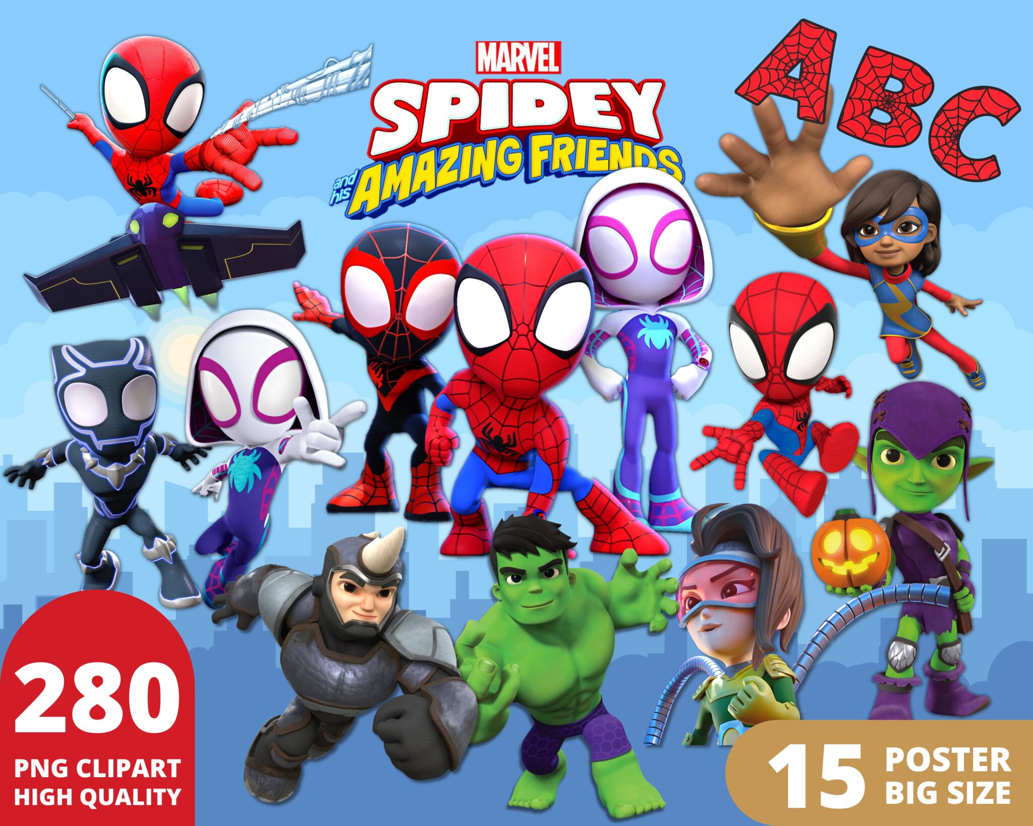 Spidey and his Amazing Friends Clipart PNG - CartoonPng