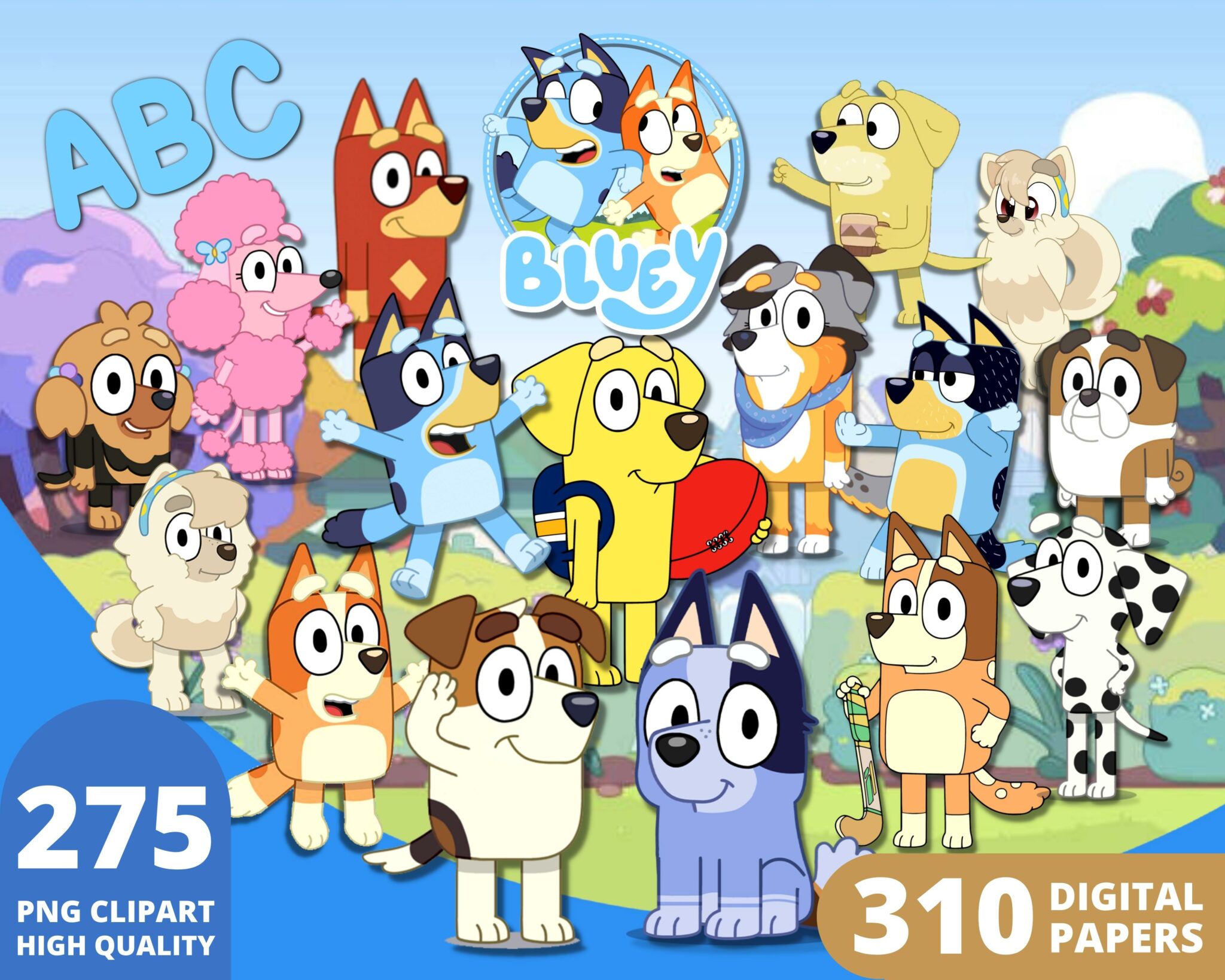 Bluey Clipart PNG – CartoonPng