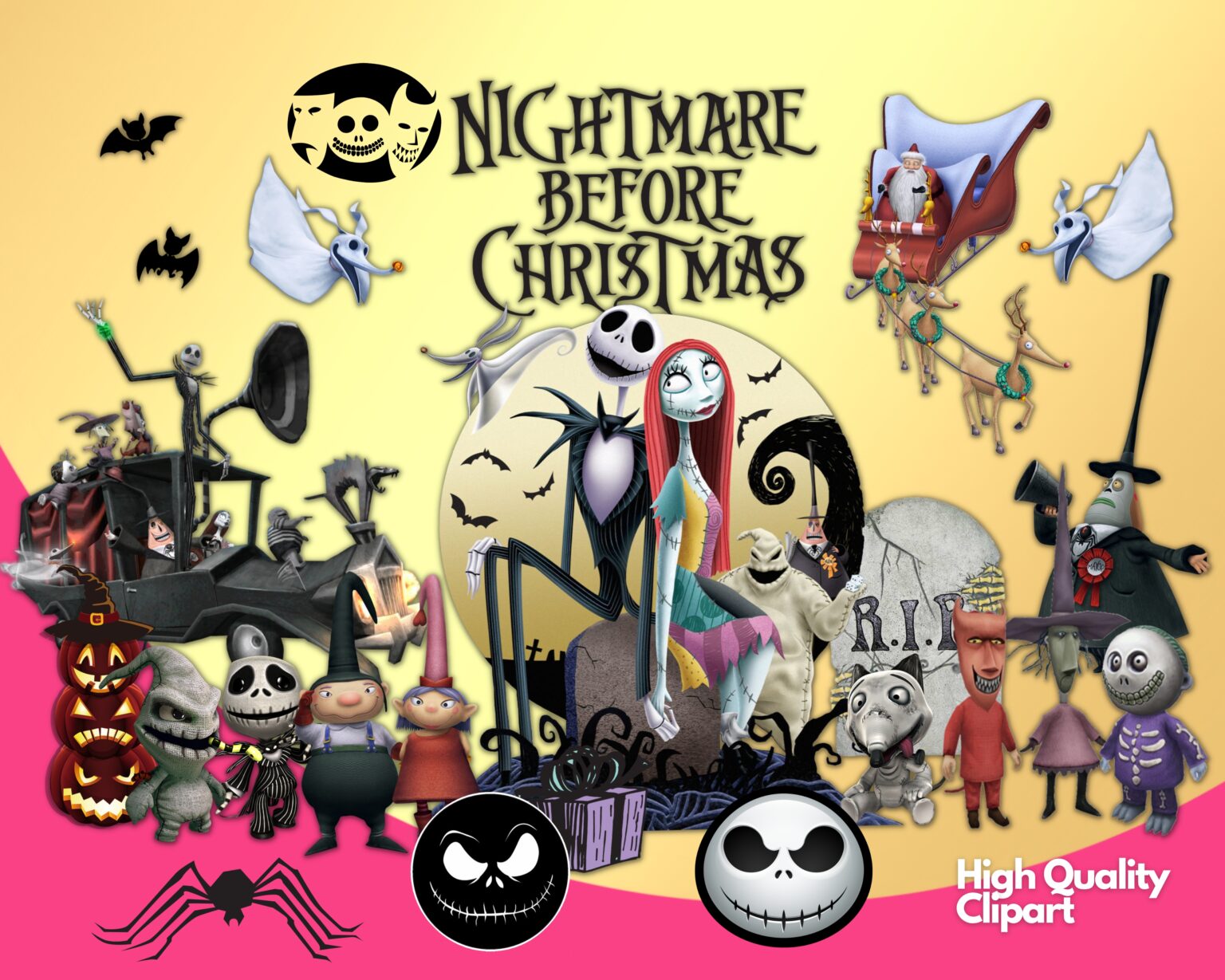 Nightmare Before Christmas Clipart PNG – CartoonPng
