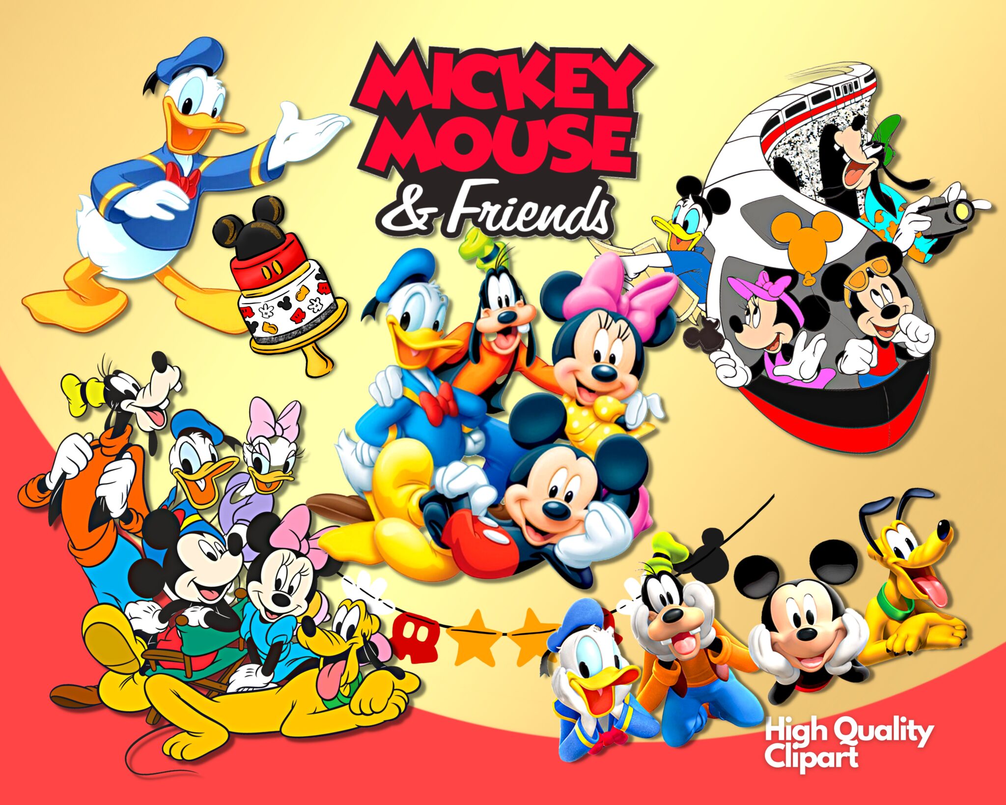 Mickey Mouse & Friends Clipart PNG – CartoonPng