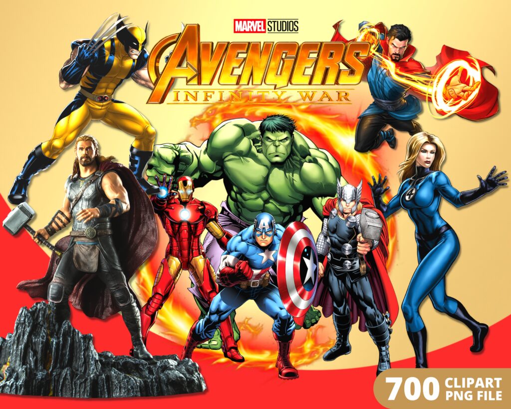 Marvel Avengers Digital Papers – CartoonPng