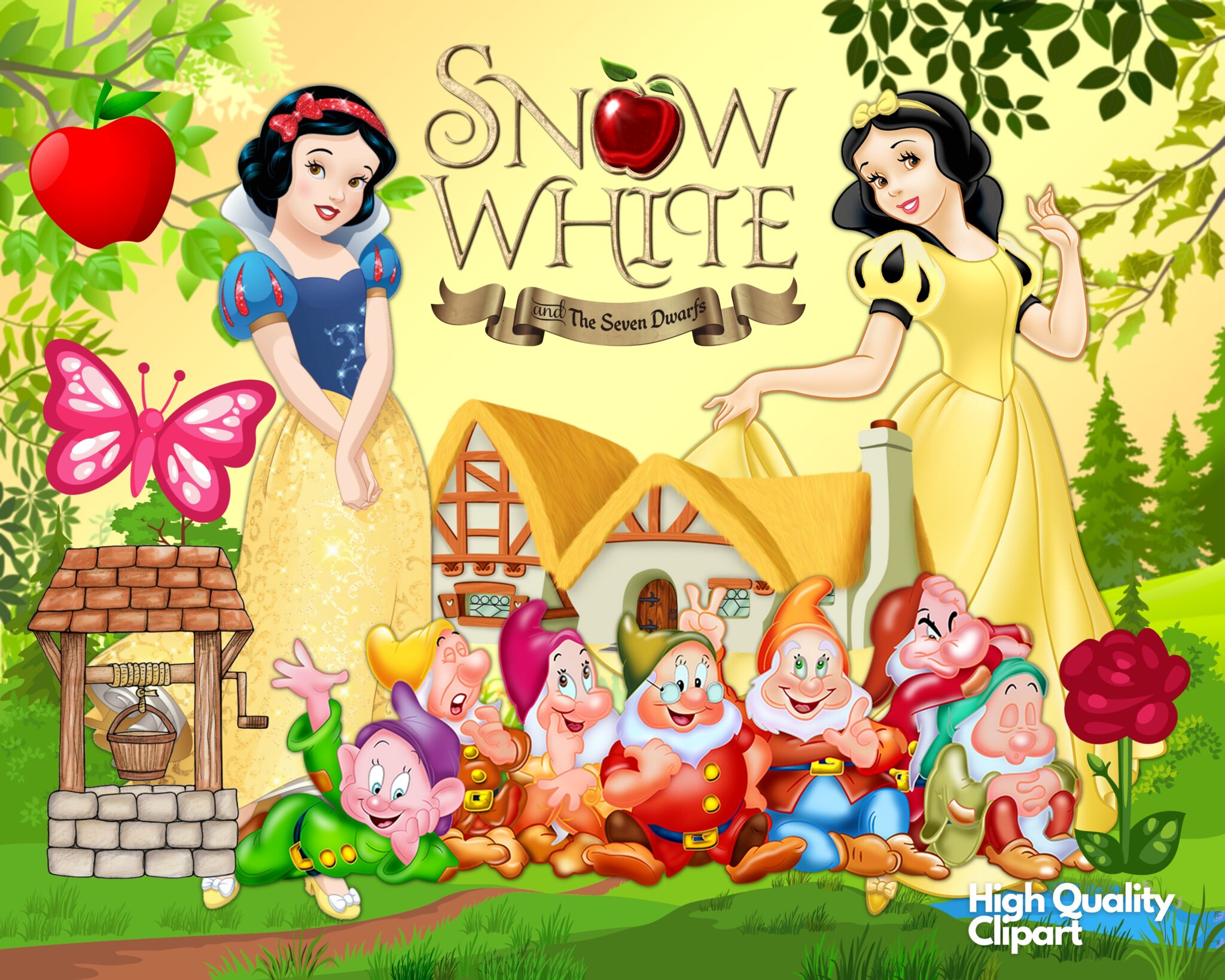 Snow White Clipart PNG – CartoonPng
