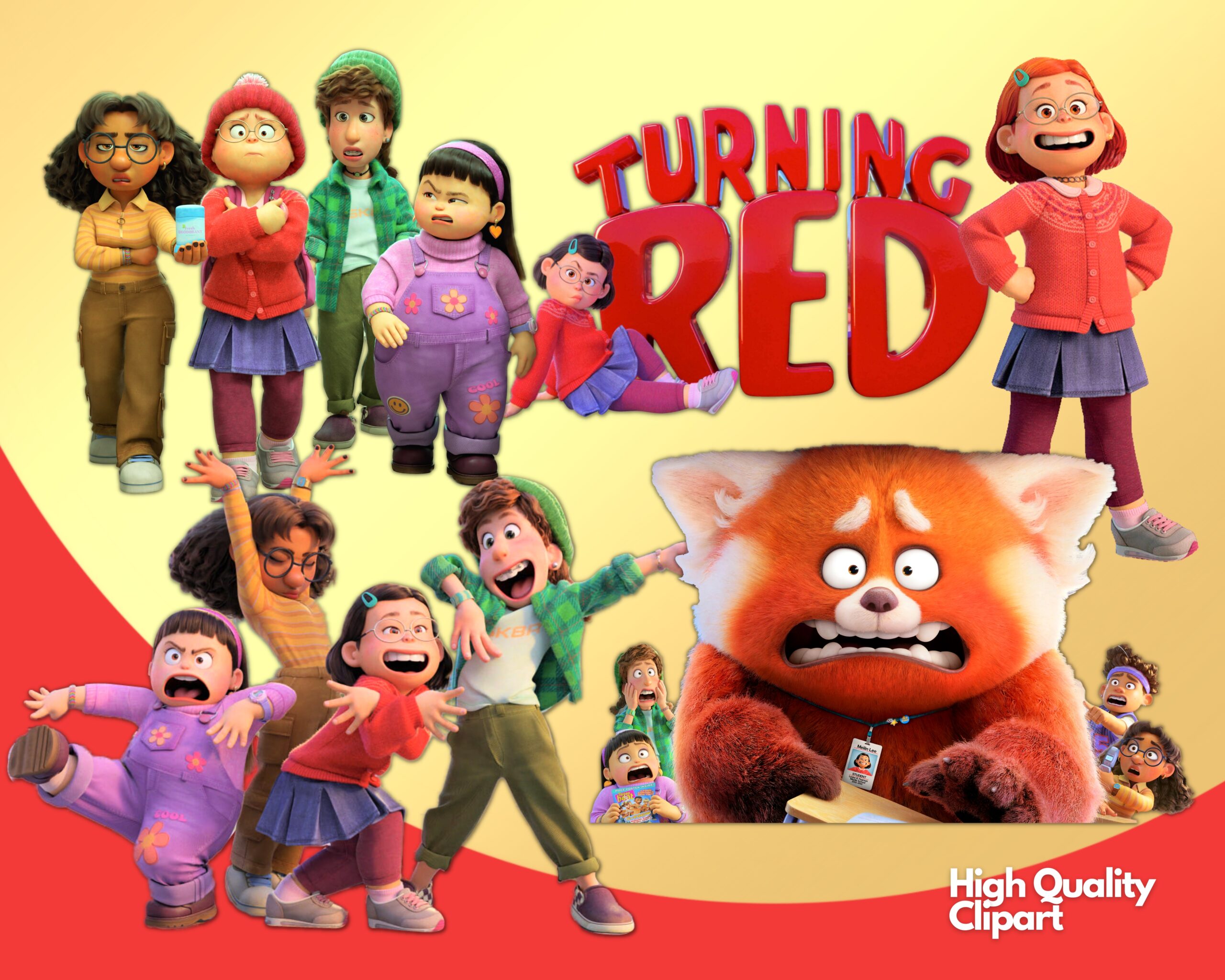 Turning Red Clipart PNG – CartoonPng