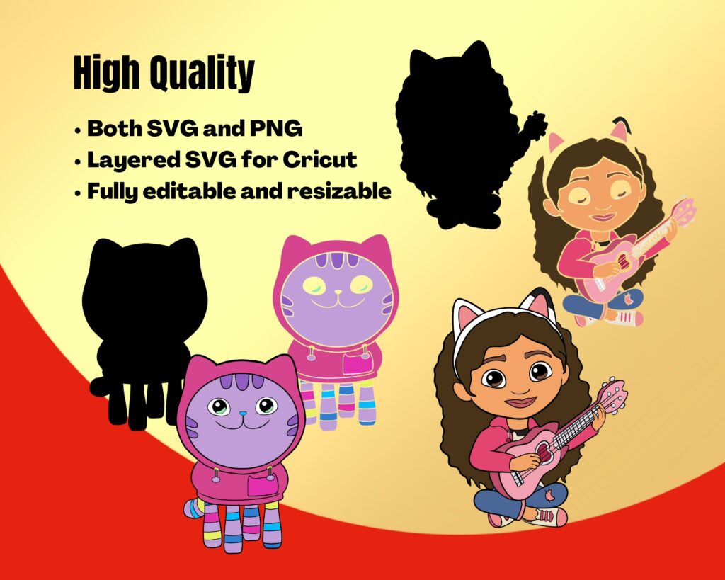 Gabby DollHouse SVG Bundle – CartoonPng