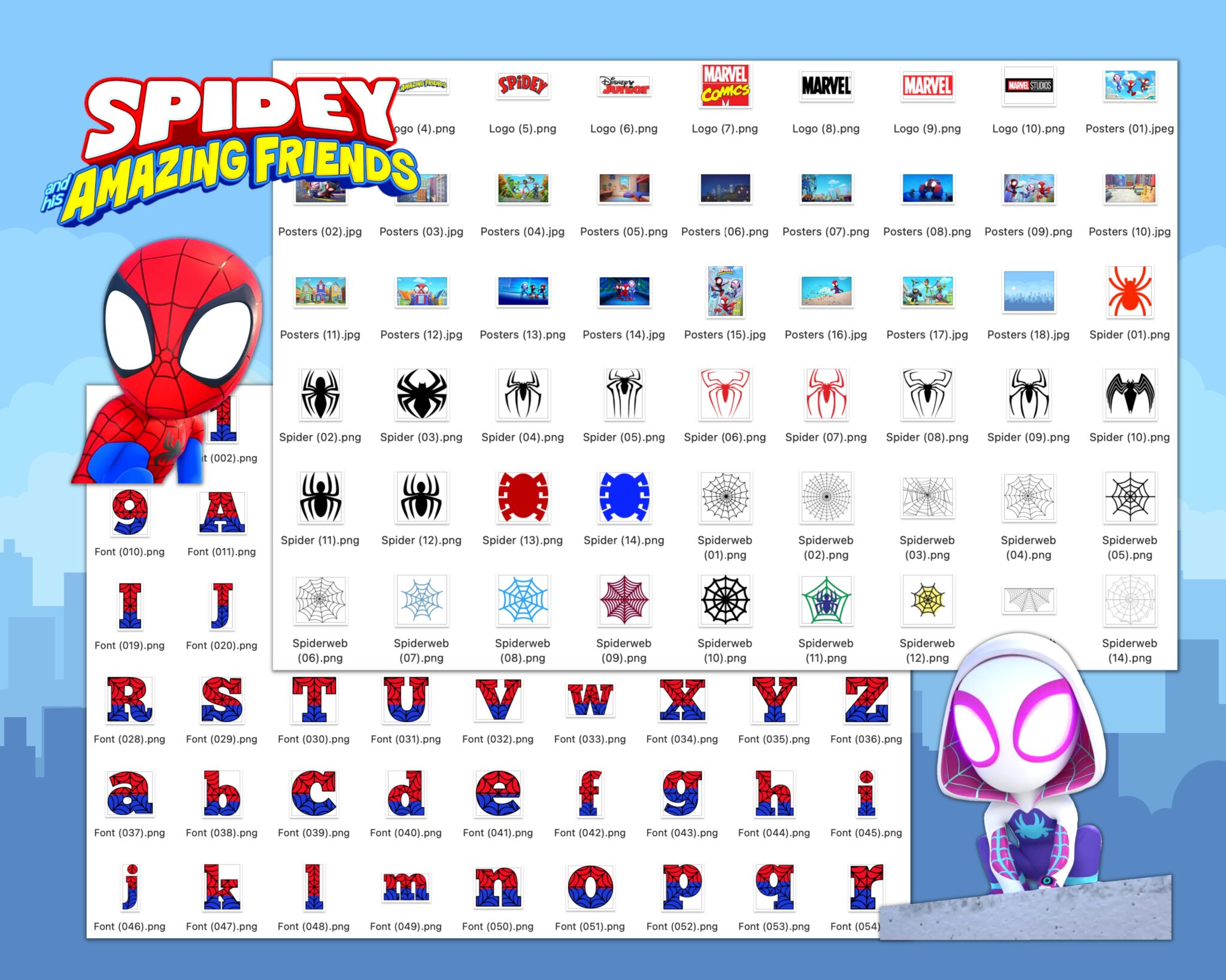 Spidey and his Amazing Friends Clipart PNG – CartoonPng