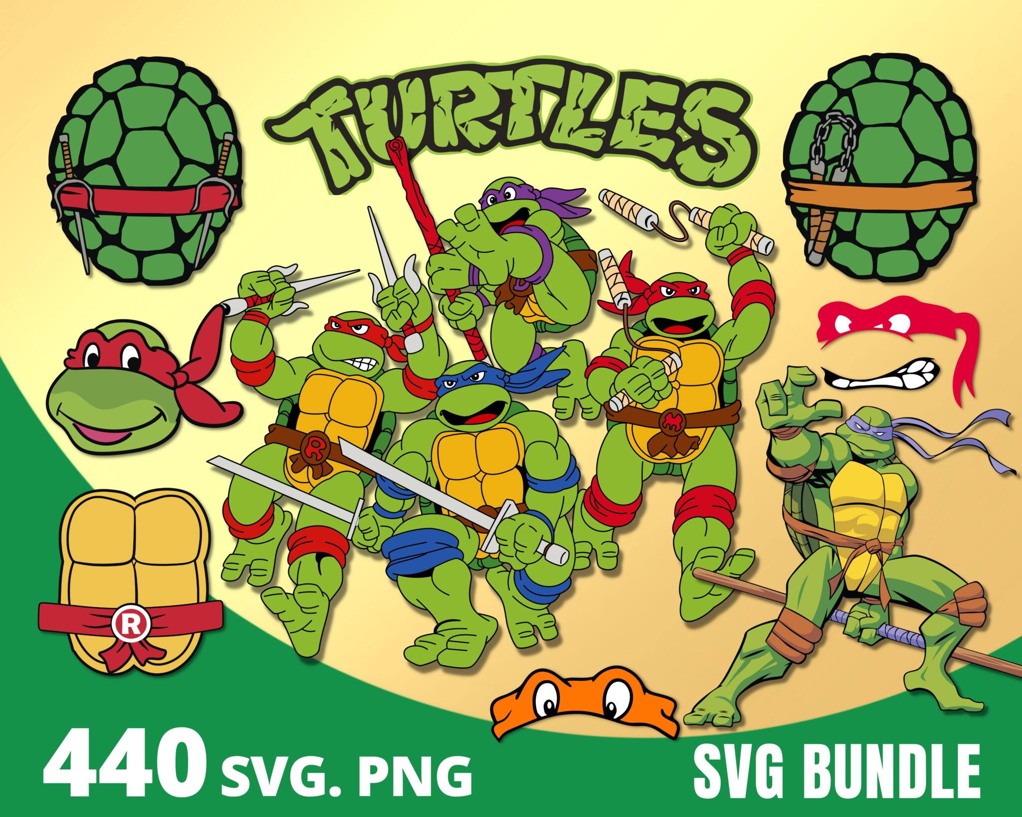 Ninja Turtles SVG Bundle – CartoonPng