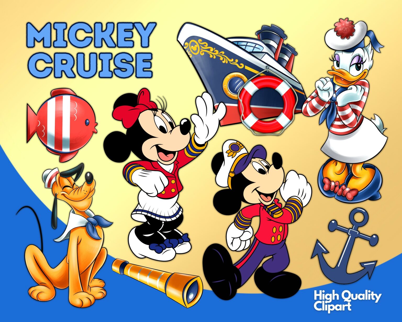 Mickey Cruise Clipart PNG – CartoonPng