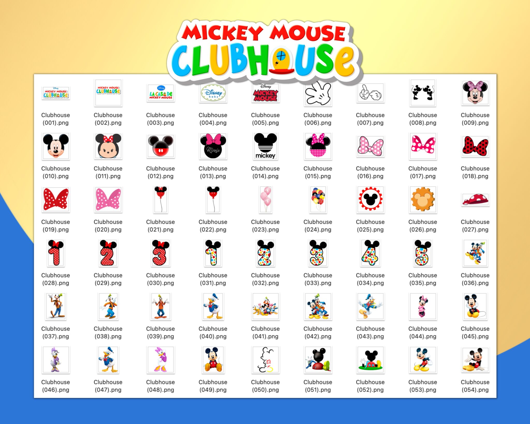 Mickey Clubhouse Clipart PNG – CartoonPng