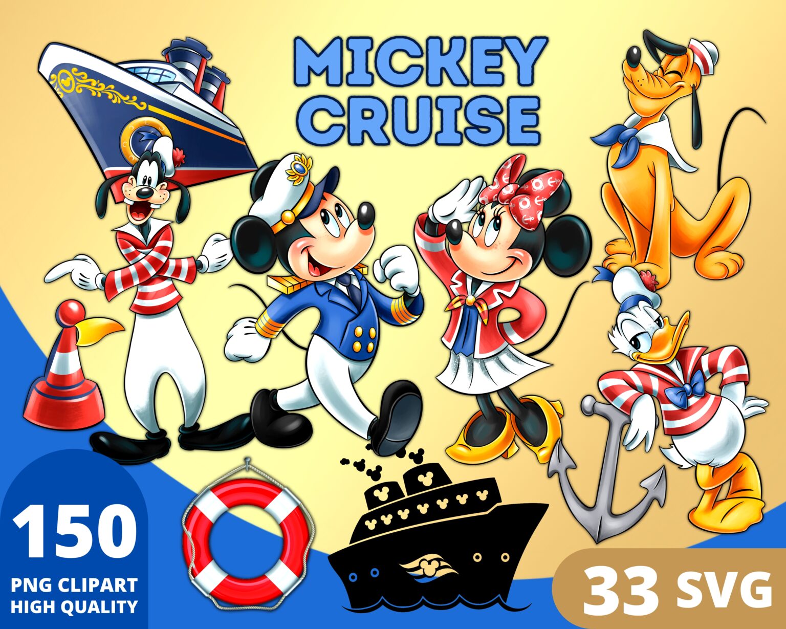 Mickey Cruise Clipart PNG – CartoonPng